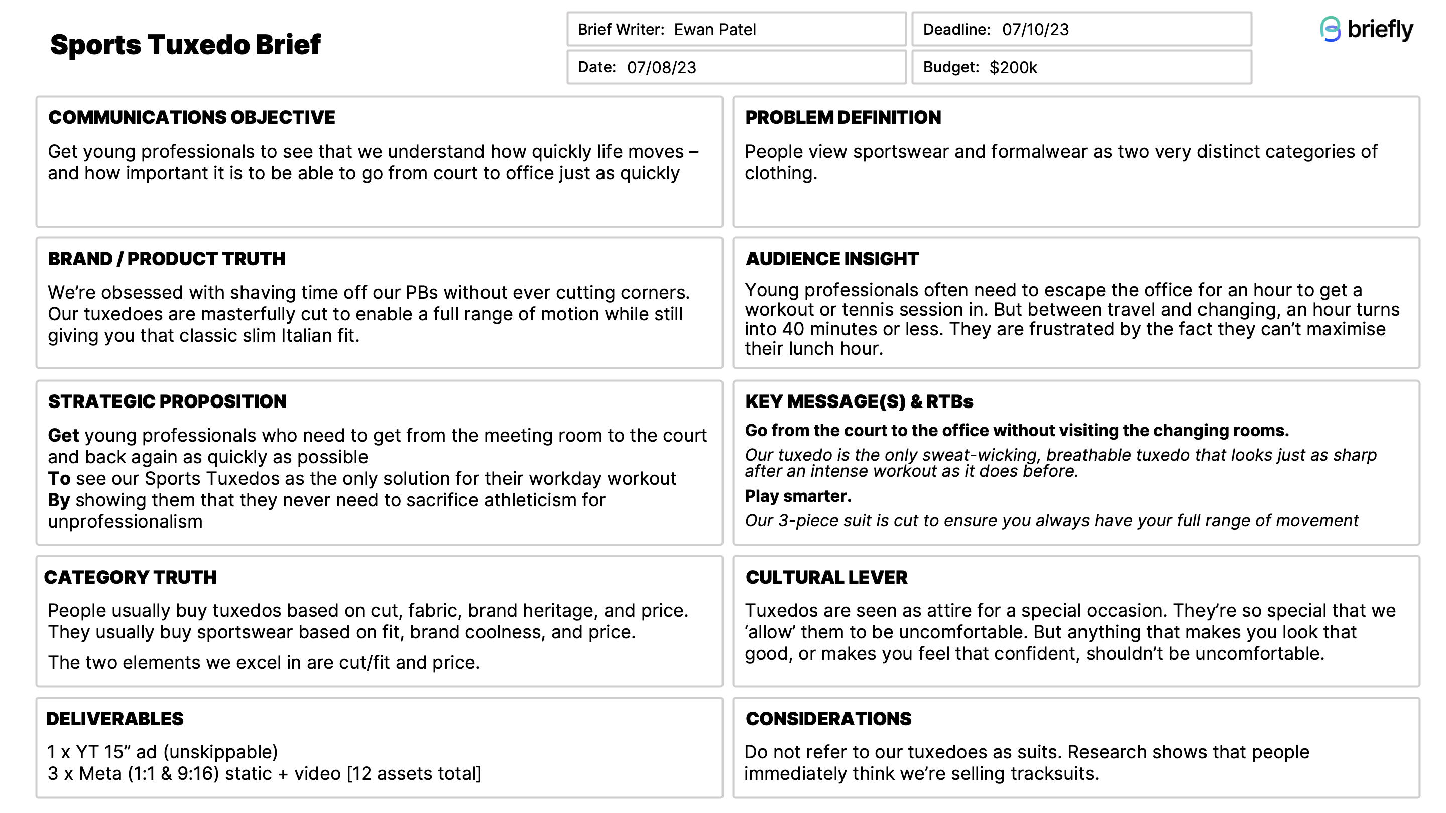 Briefly - AI-Powered Brief Writing